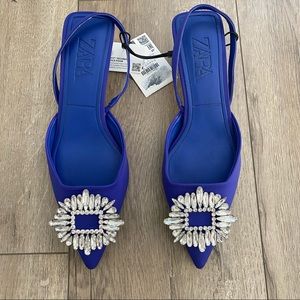 Zara | Shoes | Zara Sparkly Jewel Slingback Heels | Poshmark